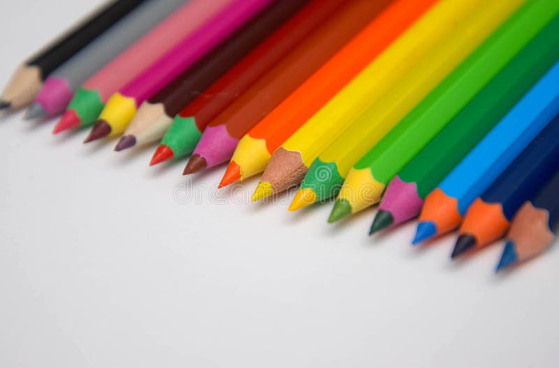 Crayons stock photo. Image of white, paper, rainbow, pencils - 83557064