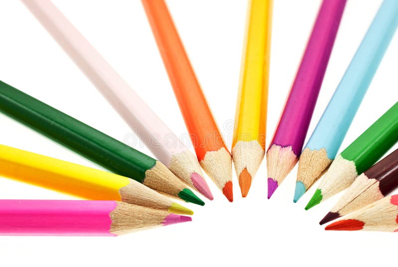 Crayons on White Background Stock Photo - Image of objects, sharp: 11817334