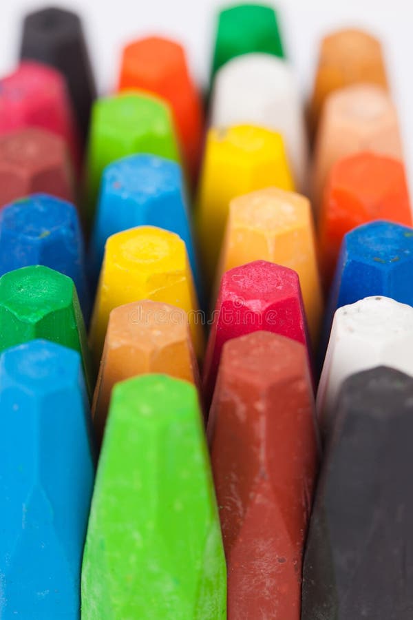 Crayons on White Background Stock Photo - Image of orange, group: 44189442