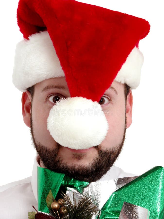 Crazed Christmas Shopper W/Clipping Path Stock Photo - Image of crazed ...