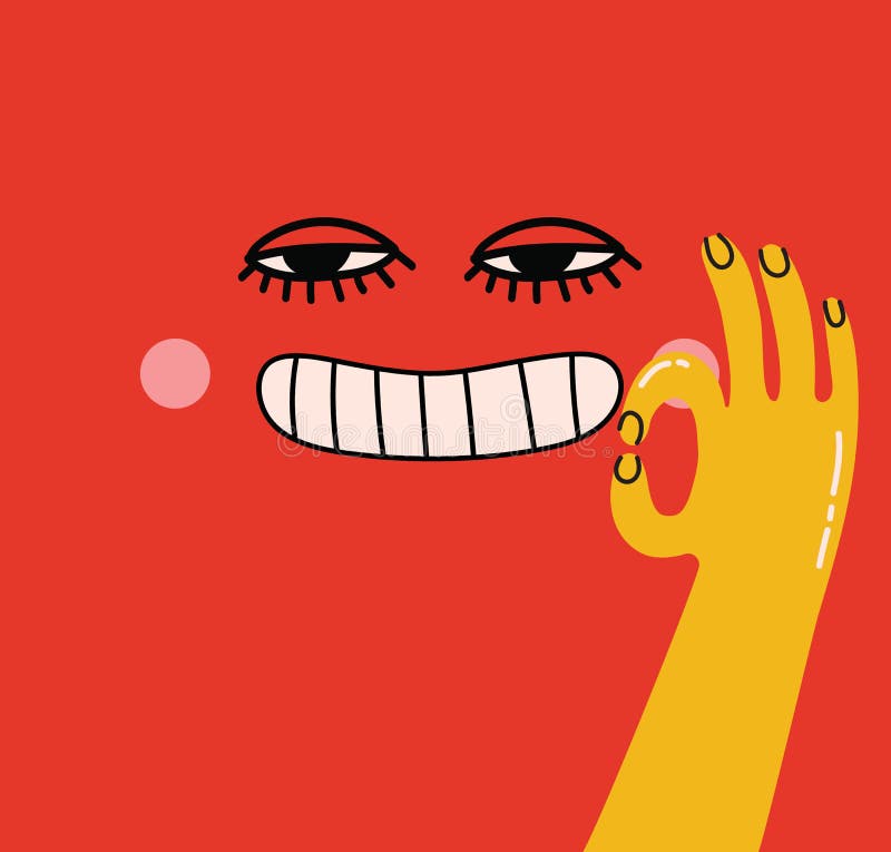 Crazy Abstract Comic Character Element and Face. Bright Colors Cartoon ...