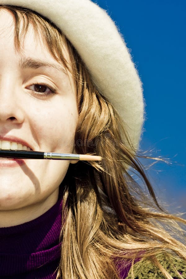 Crazy artist stock photo. Image of happy, bizarre, haired - 4599820