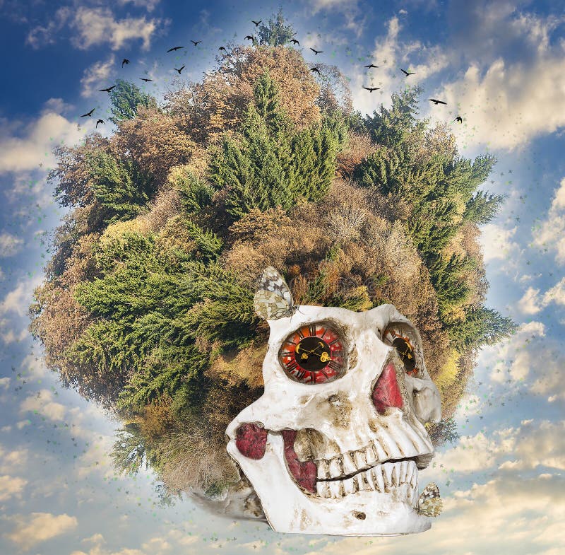 Crazy Autumn Planet Concept Stock Image - Image of representing, woods ...