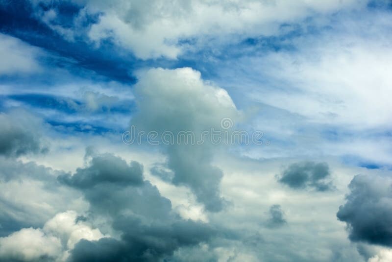 Crazy Beauty Clouds in the Blue Sky Stock Image - Image of high, light ...
