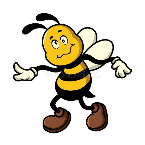 CRAZY Bee Dance Mascot Cartoon Stock Vector - Illustration of animal ...