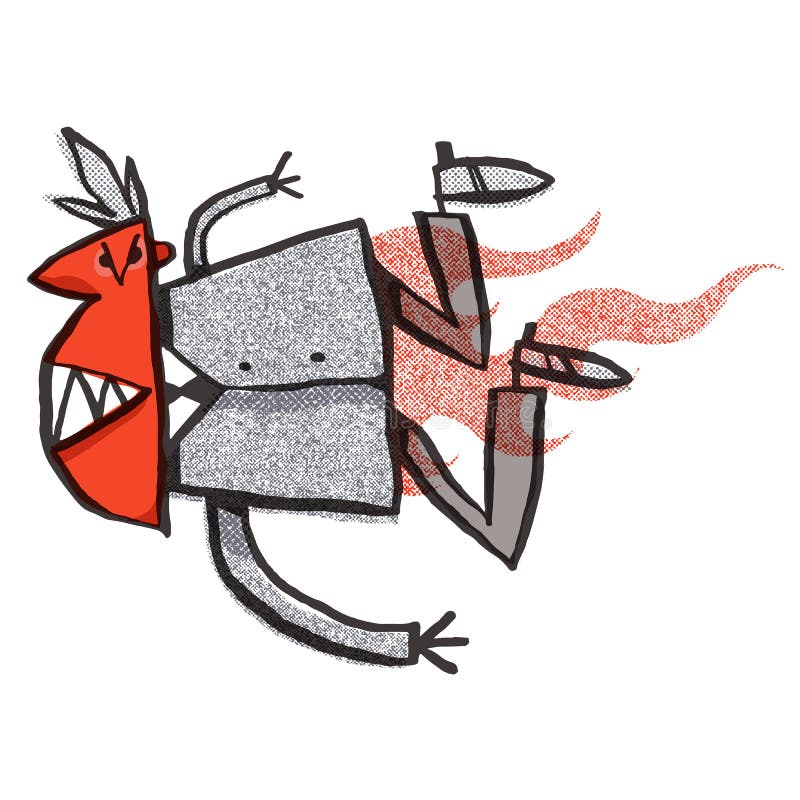 Crazy Boss. Comic Character. Vector Illustration Stock Vector ...