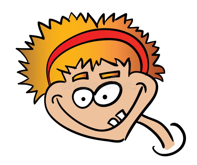 Crazy boy stock illustration. Illustration of brown, gamer - 5565493