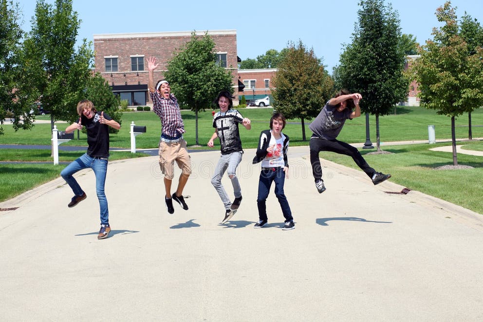 Crazy Boys stock photo. Image of college, contemporary - 3212900