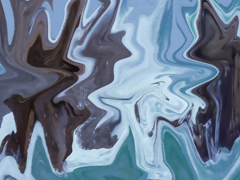 Crazy brown and blue waves stock illustration. Illustration of crazy ...