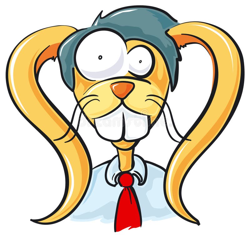 Crazy Bunny stock vector. Illustration of humor, cartoon - 4454244