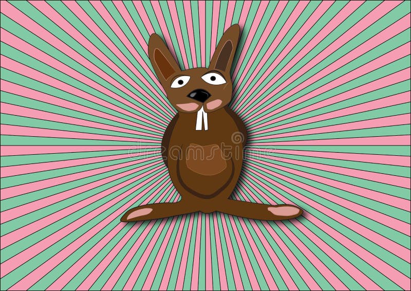 Crazy Bunny Rabbit stock vector. Illustration of cute - 4363614
