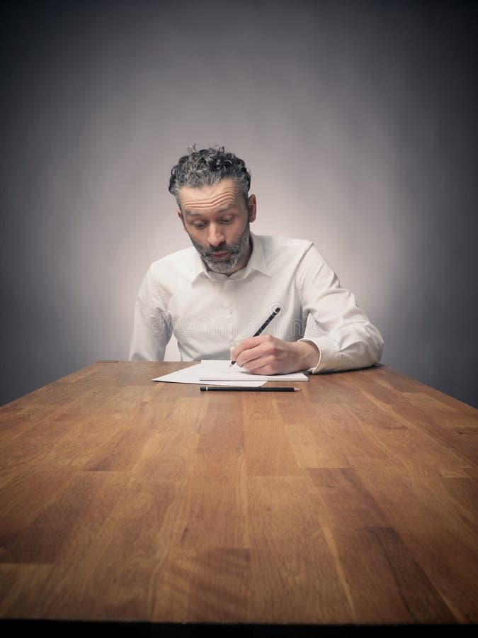 Crazy business man at work stock image. Image of geek - 90165265