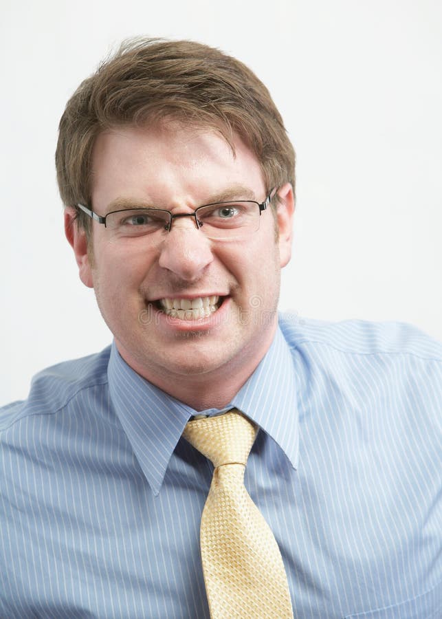 Man with a Devious Smile stock photo. Image of office - 2835102