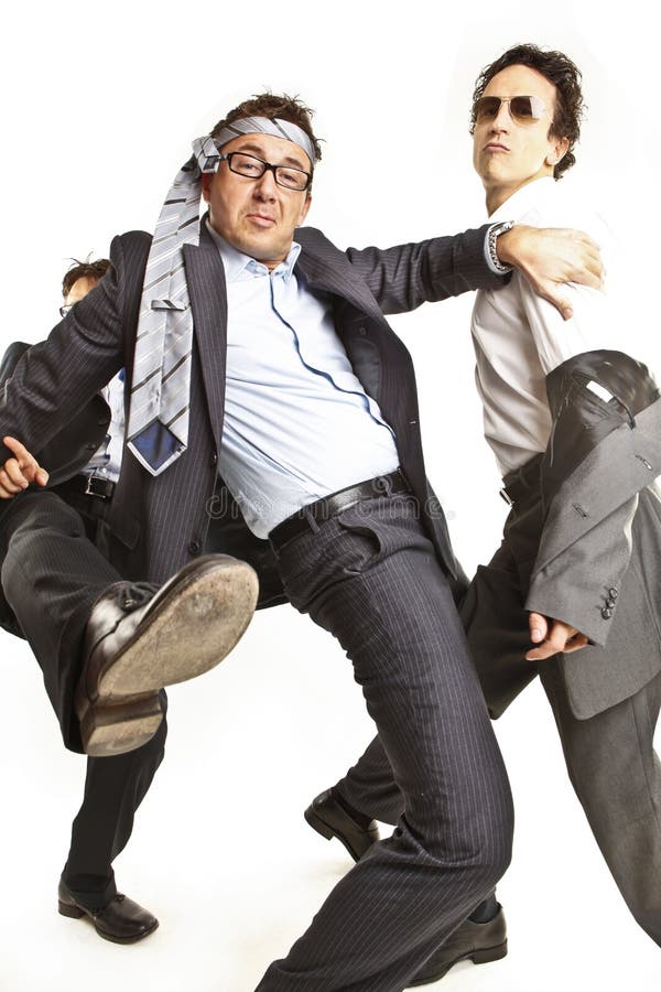 Crazy businessmen dancing stock image. Image of people - 17758275