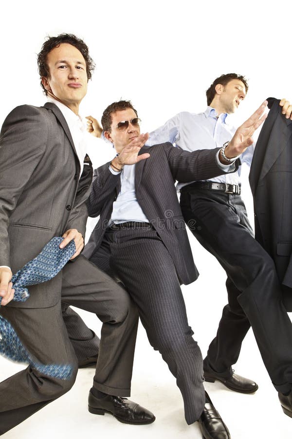 Crazy businessmen dancing stock photo. Image of happiness - 17758496