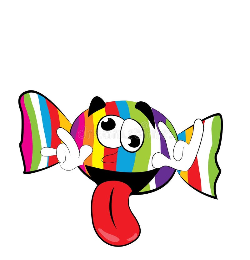 Crazy Candy cartoon stock illustration. Illustration of cartoon - 43457371