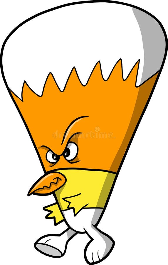 Crazy Candy-Corn Vector stock vector. Illustration of angry - 9231307