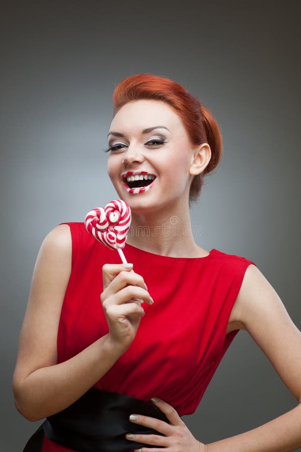 Crazy candy woman stock photo. Image of valentine, comic - 29164292