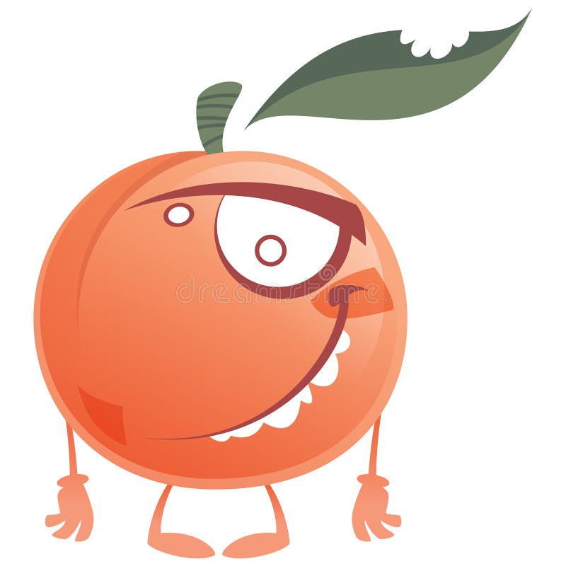 Cartoon Pink Watermelon Fruit Character Making a Crazy Face Stock ...