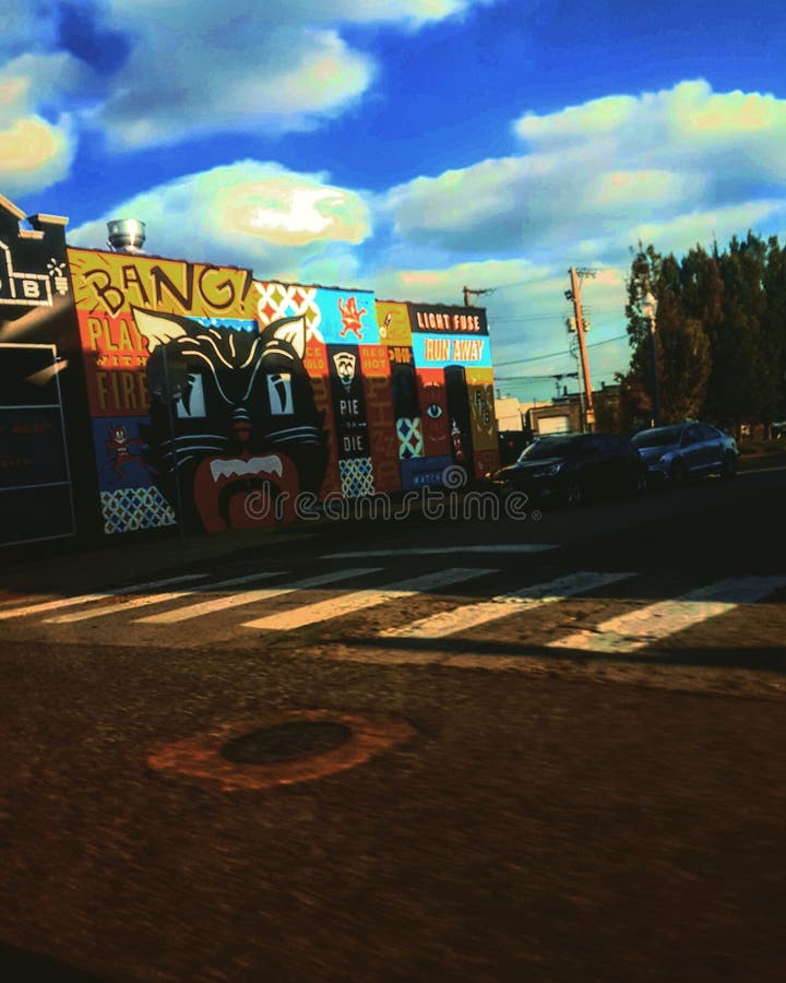 Crazy cat editorial photography. Image of edgy, city - 125130427