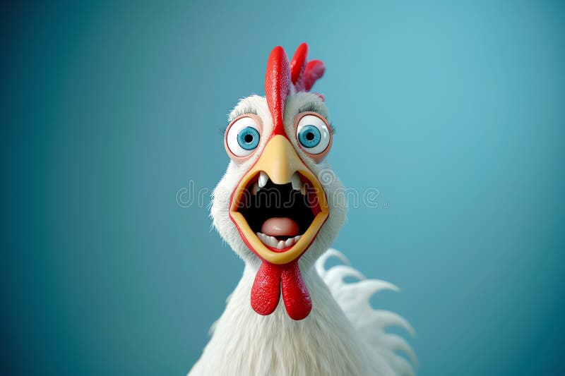 Crazy Chicken, AI Generated Stock Illustration - Illustration of farm ...