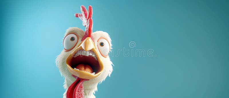 Crazy Chicken, AI Generated Stock Illustration - Illustration of face ...