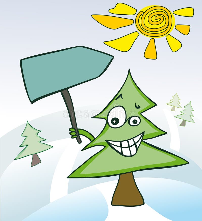 Crazy Christmas Tree Toy Cartoon Stock Illustration - Illustration of ...