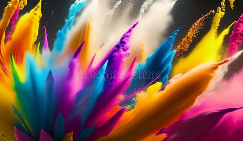 Crazy Color Explosion Effect Wallpaper Stock Illustration ...