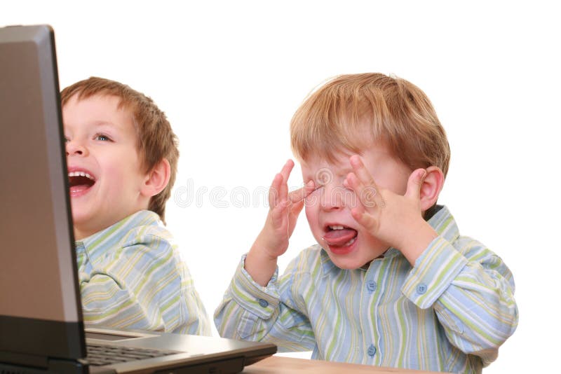 Crazy computer boy stock photo. Image of education, kids - 1990760