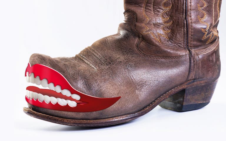 Crazy Cowboy Boots. stock photo. Image of false, boot - 79822250