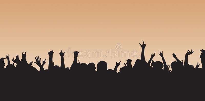 Crazy Crowd stock vector. Illustration of teens, event - 1300246