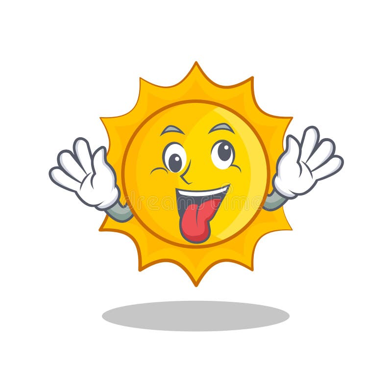 Crazy Cute Sun Character Cartoon Stock Vector - Illustration of smile ...