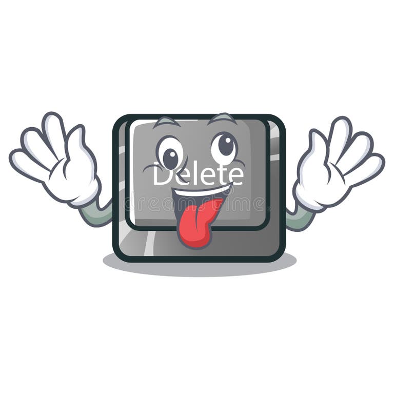 Crazy Delete Button Toys in Shape Cartoon Stock Vector - Illustration ...