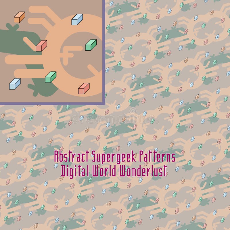 Crazy Digital Pattern with Strange Geometry Stock Vector - Illustration ...