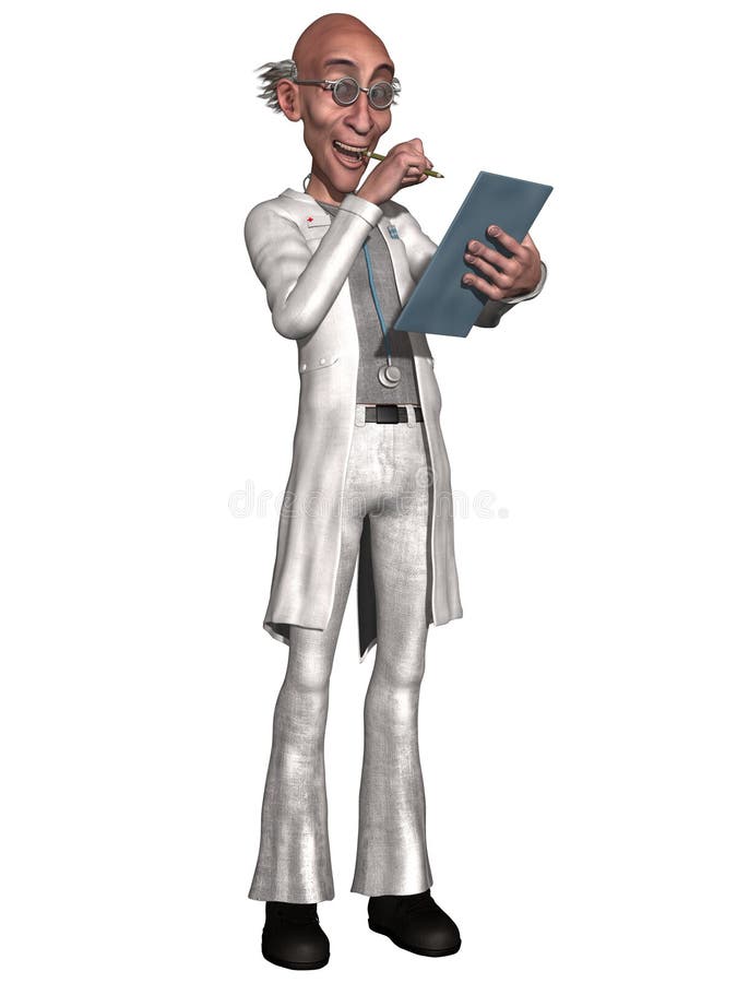 Crazy doctor stock illustration. Illustration of pill - 4421841