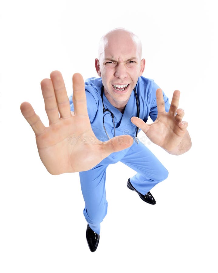 Cartoon Blood Covered Menacing Looking Doctor Stock Illustration ...