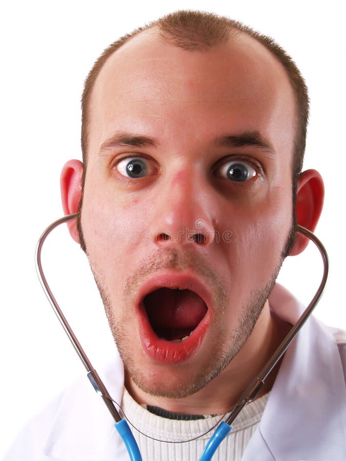 Crazy Doctor With A Stethoscope Picture. Image: 4277038