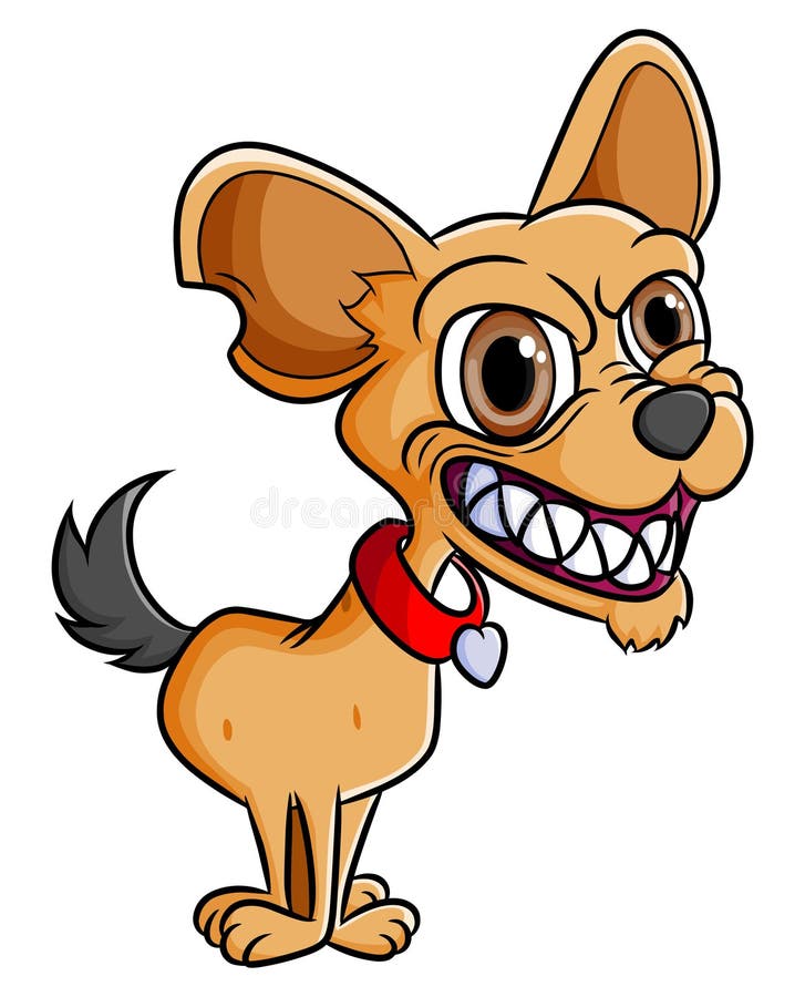 The Crazy Dog with the Sharp Teeth is Giving the Angry Face Stock ...