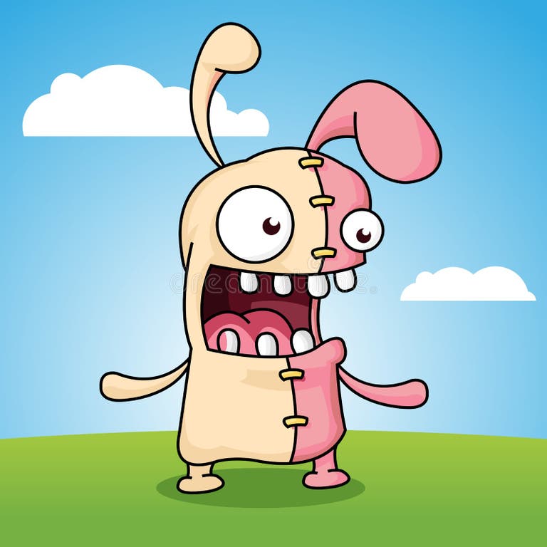 Crazy Easter Bunny stock illustration. Illustration of crazy - 60881885