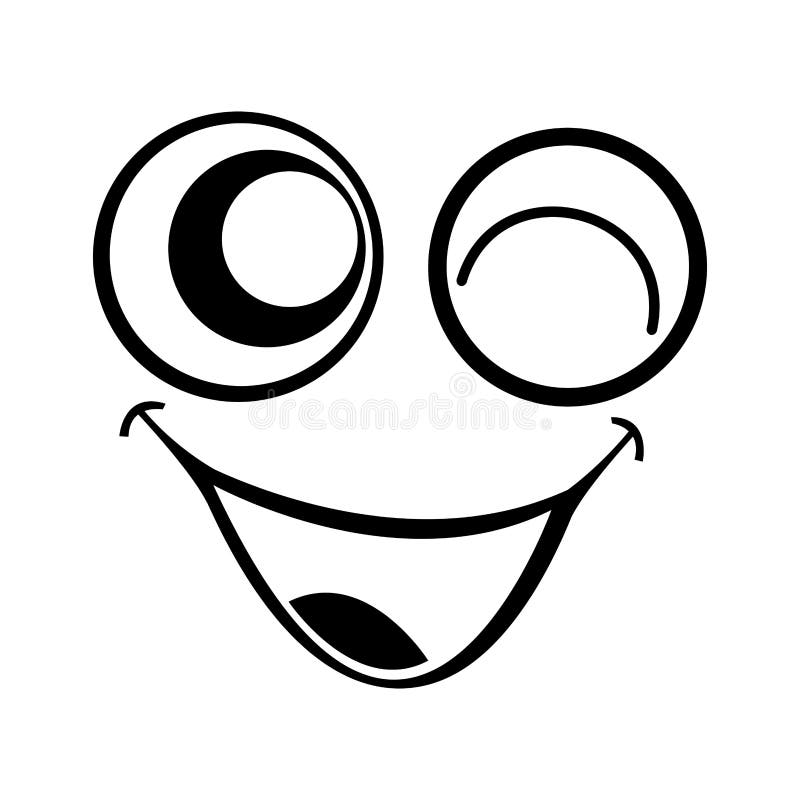 Crazy Emogy Face Kawaii Character Stock Vector - Illustration of crazy ...
