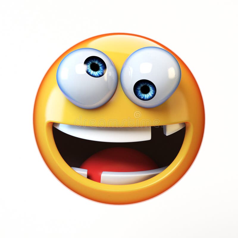 Crazy Emoji with Luma Matte Stock Illustration - Illustration of emoji ...