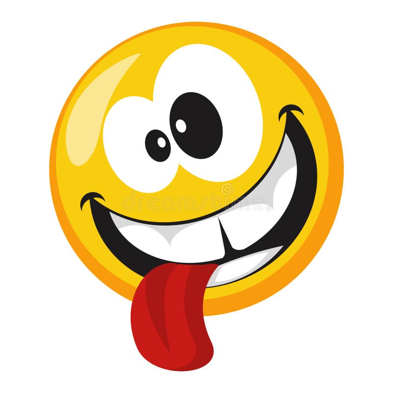 Crazy emoticon face stock vector. Illustration of humor - 267442373