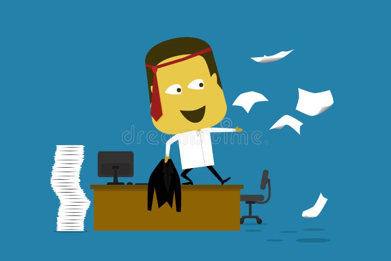 Crazy Employee stock vector. Illustration of cartoon - 51658590