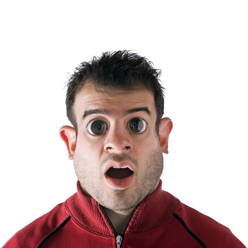 Crazy Eyed Man stock photo. Image of frightened, facial - 24736098