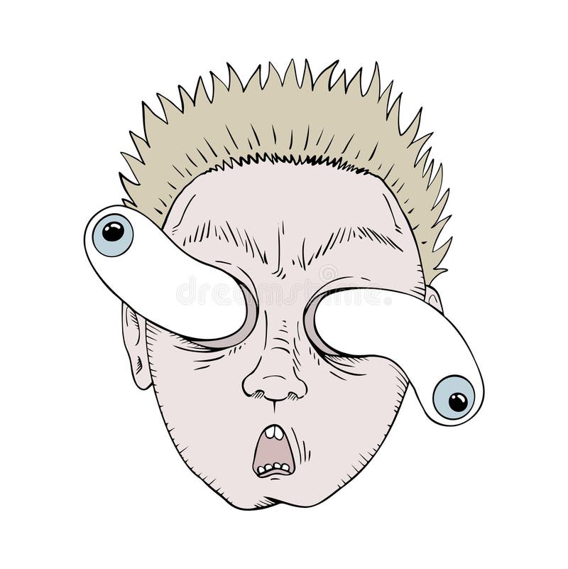 Crazy eyes looking stock vector. Illustration of eyes - 318395376