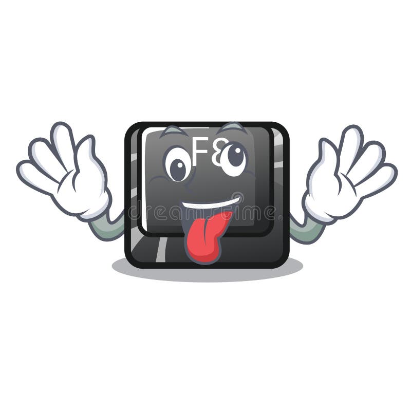 Crazy F8 Button Displayed on Cartoon Keyboard Stock Vector ...
