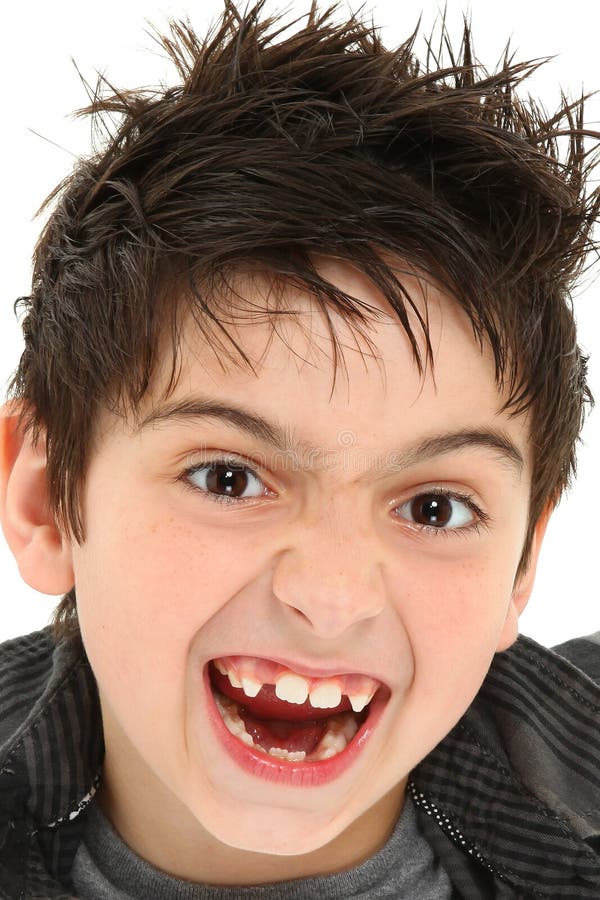 Crazy Face Close Up Child stock image. Image of lunacy - 19918049
