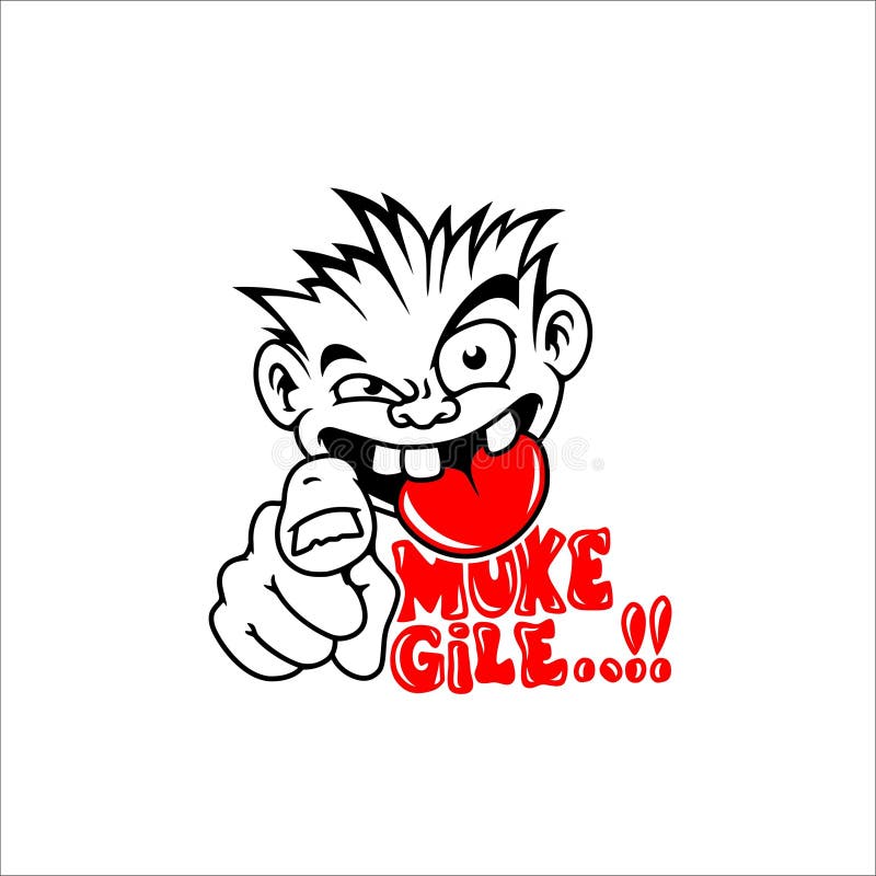 Crazy face man face stock vector. Illustration of bizarre - 348243985