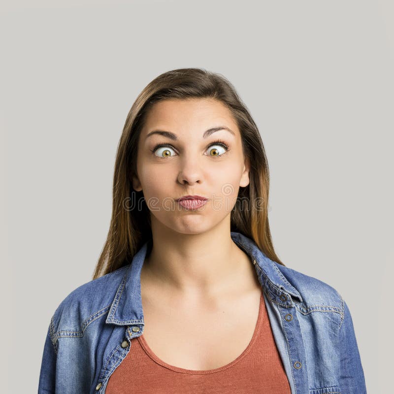 Crazy face stock image. Image of woman, cute, teen, person - 85190883
