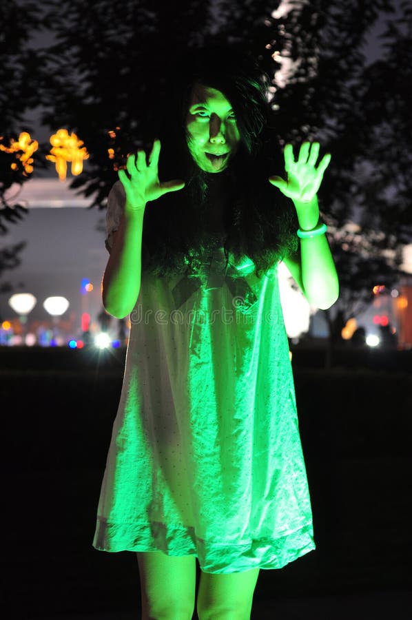 CRAZY.Female Ghost stock photo. Image of dress, ghost - 44493020